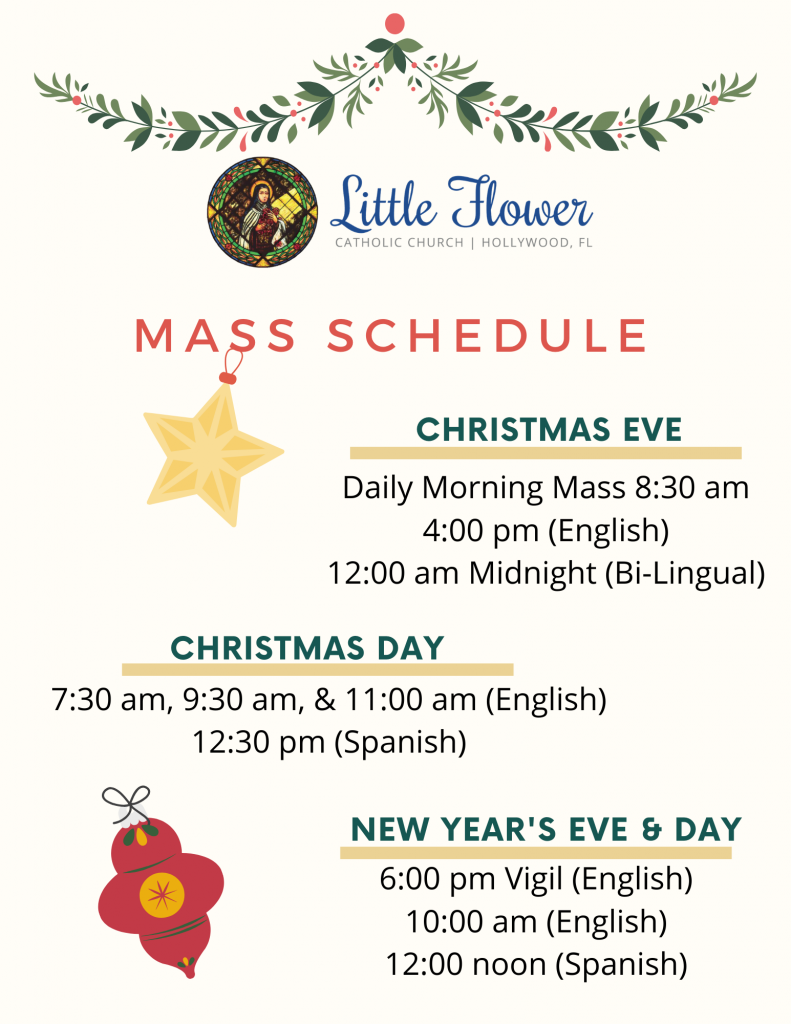 christmas mass schedule 2019 | Little Flower Catholic Parish